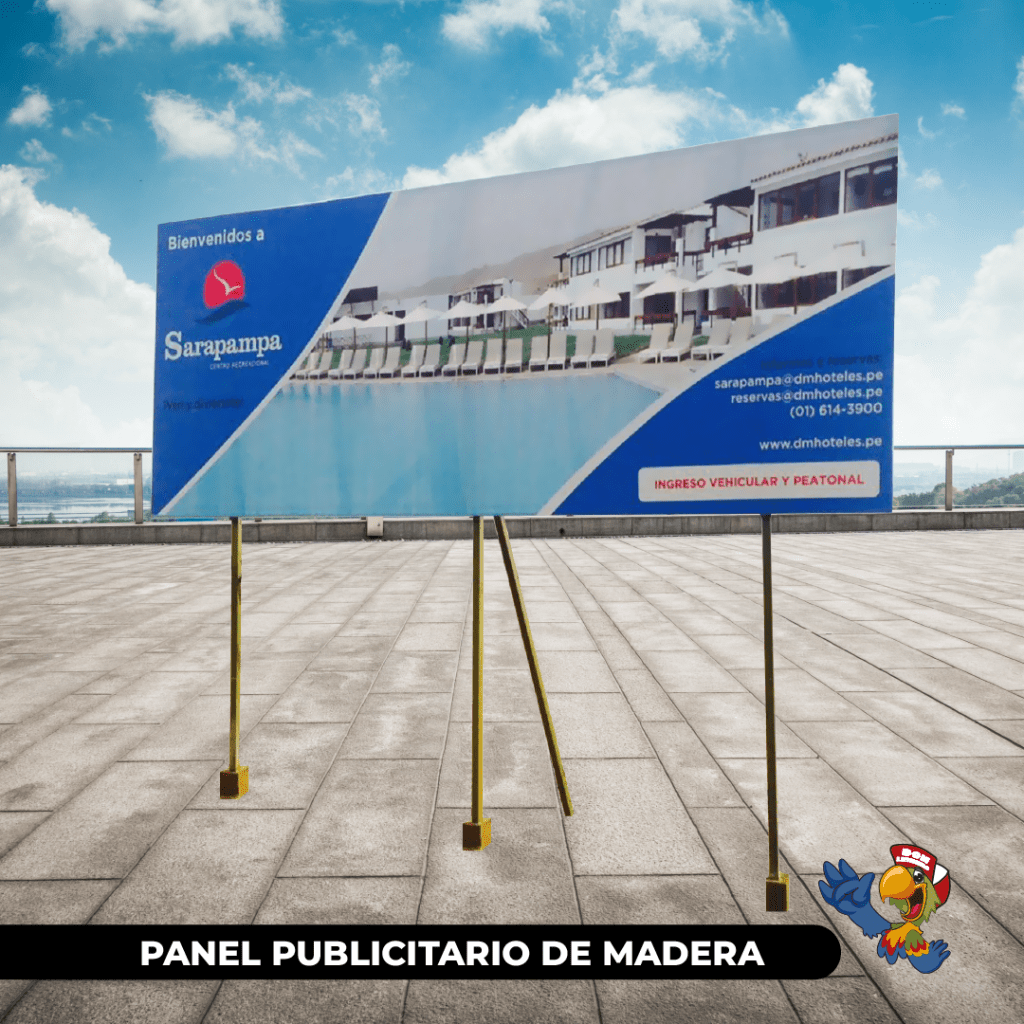 Panel publicitario de Madera DON LETRERO
