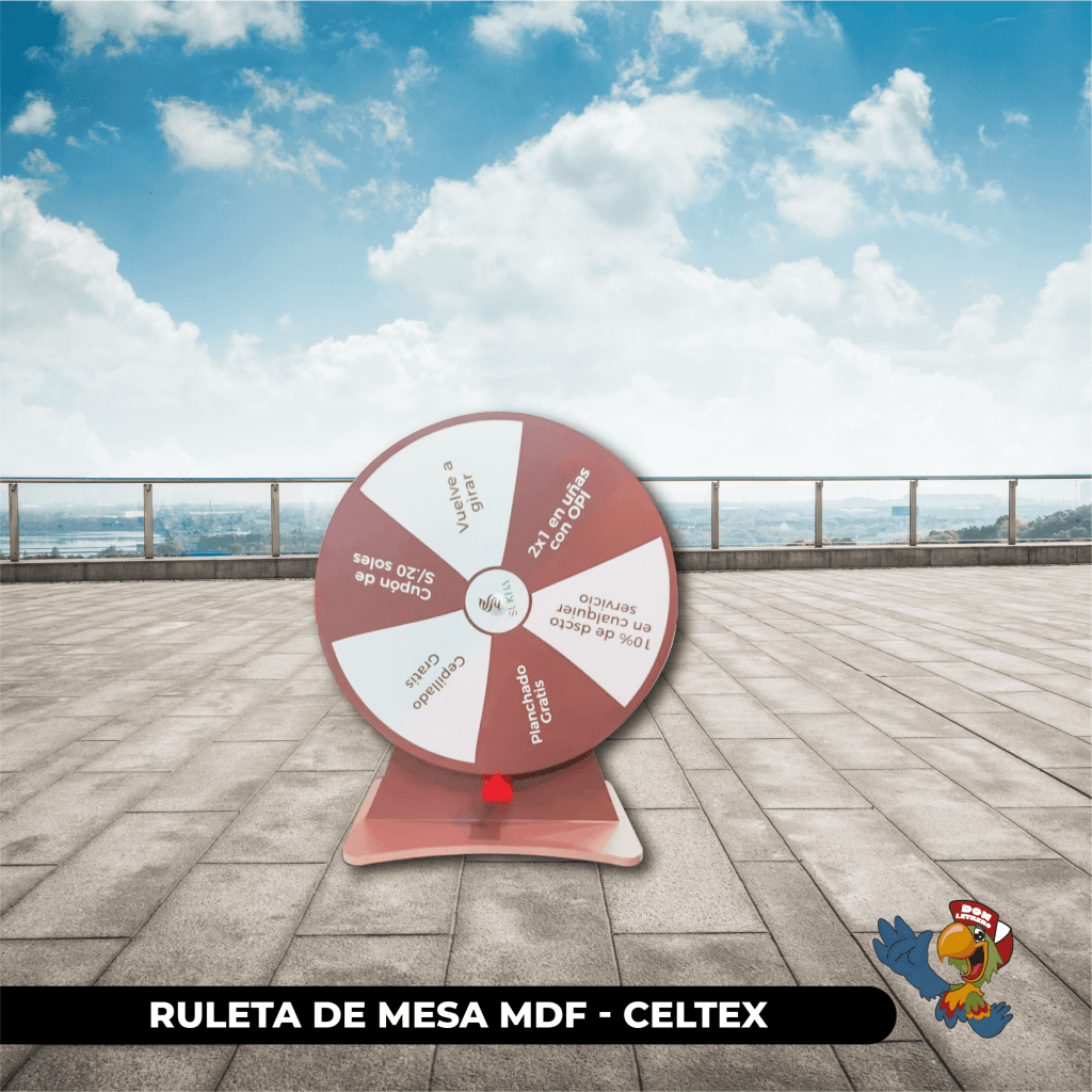Ruleta de Mesa MDF – CELTEX DON LETRERO