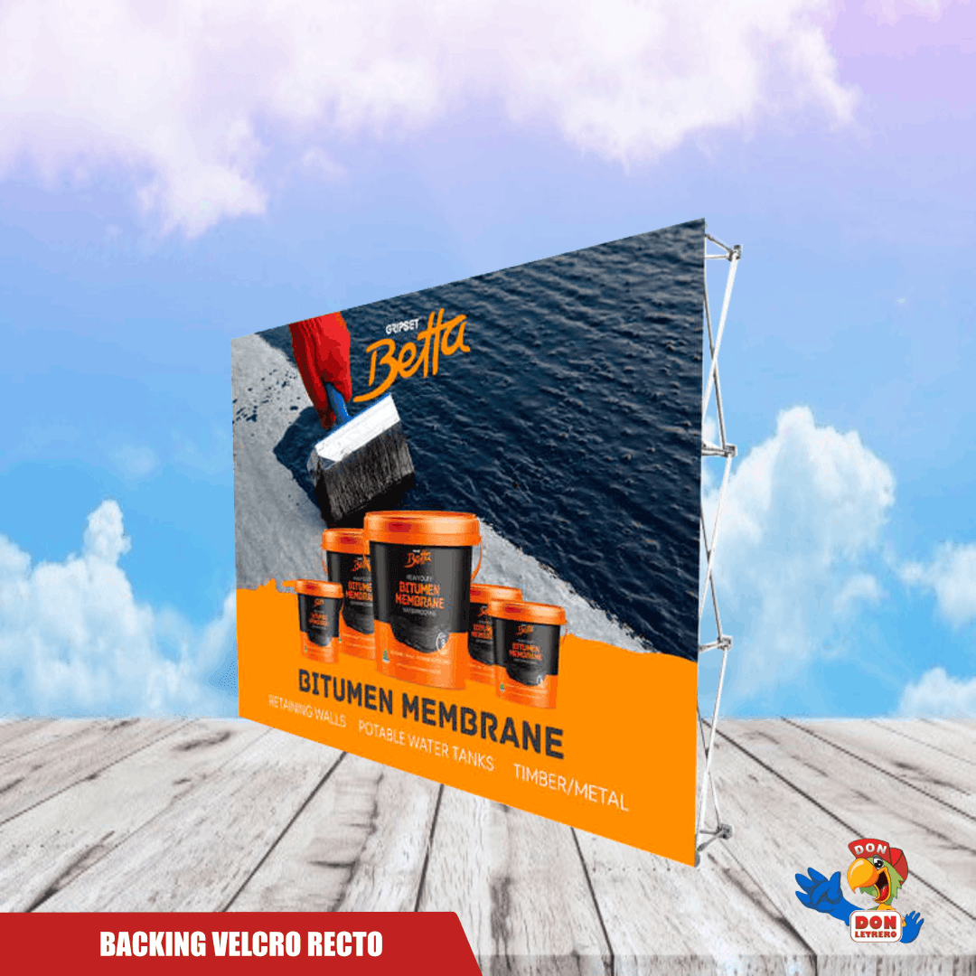 BACKING VELCRO RECTO DON LETRERO